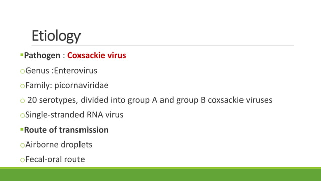 Enteroviruses ( Coxsackie & Echoviruses) | PPT