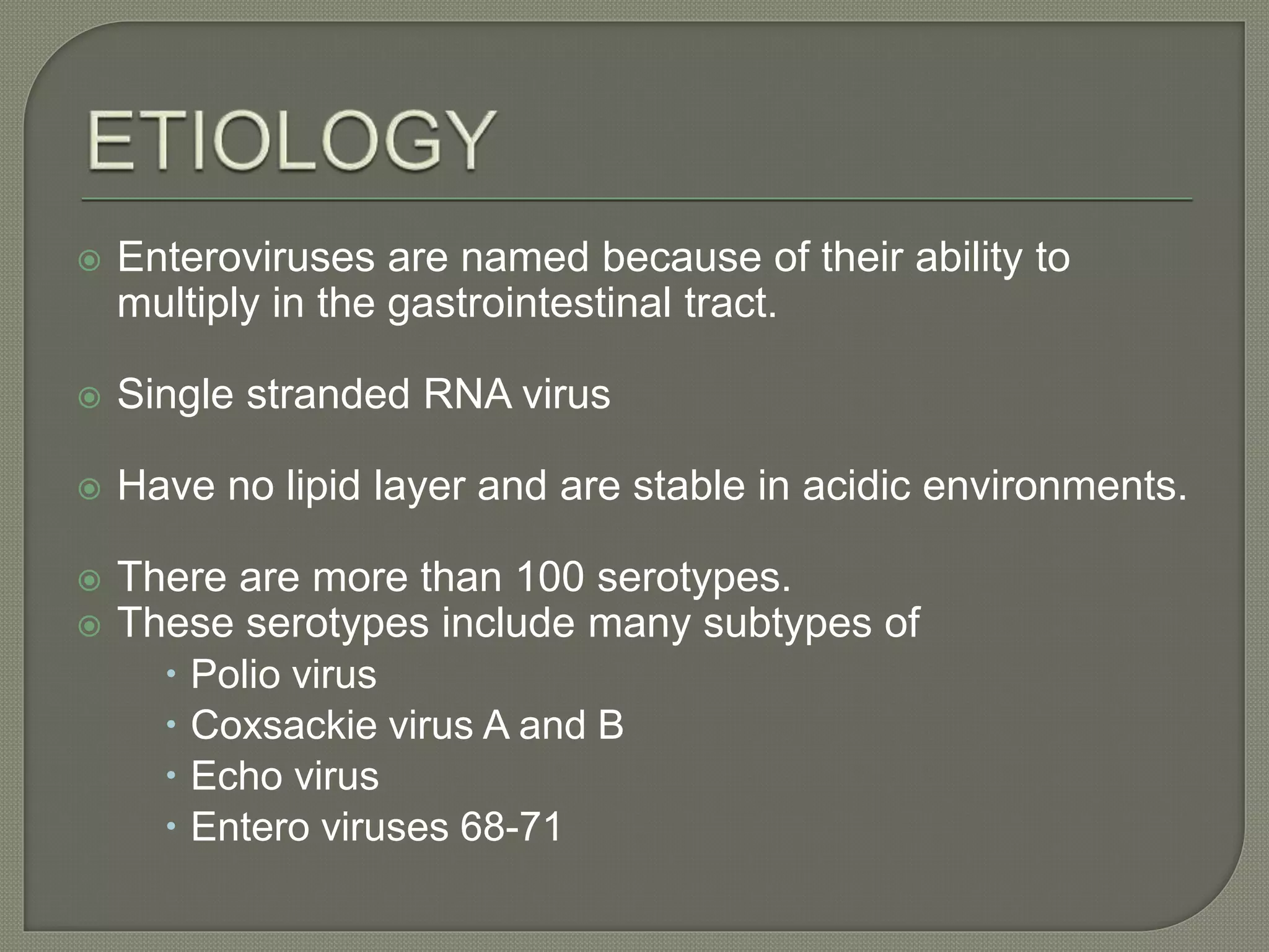 Entero virus infections | PPTX
