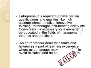 Enterpreneur & manager | PPTX