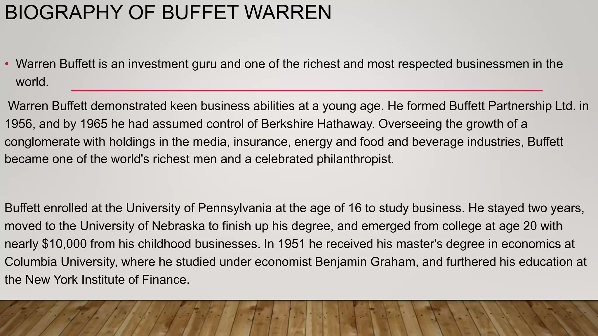 About Warren Buffet | PPT