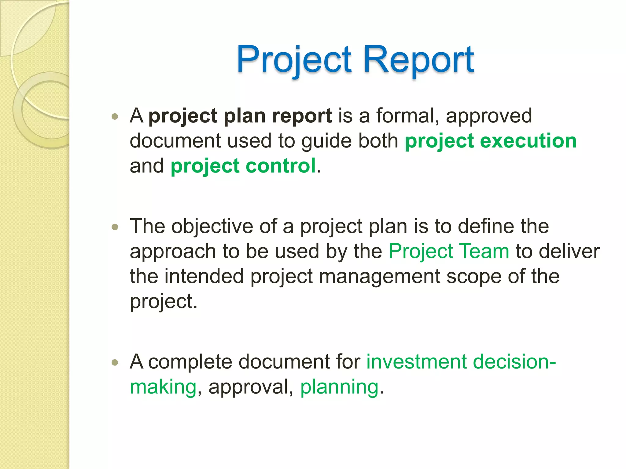 Preparing Detailed Project Report and Presenting Business Plan to ...