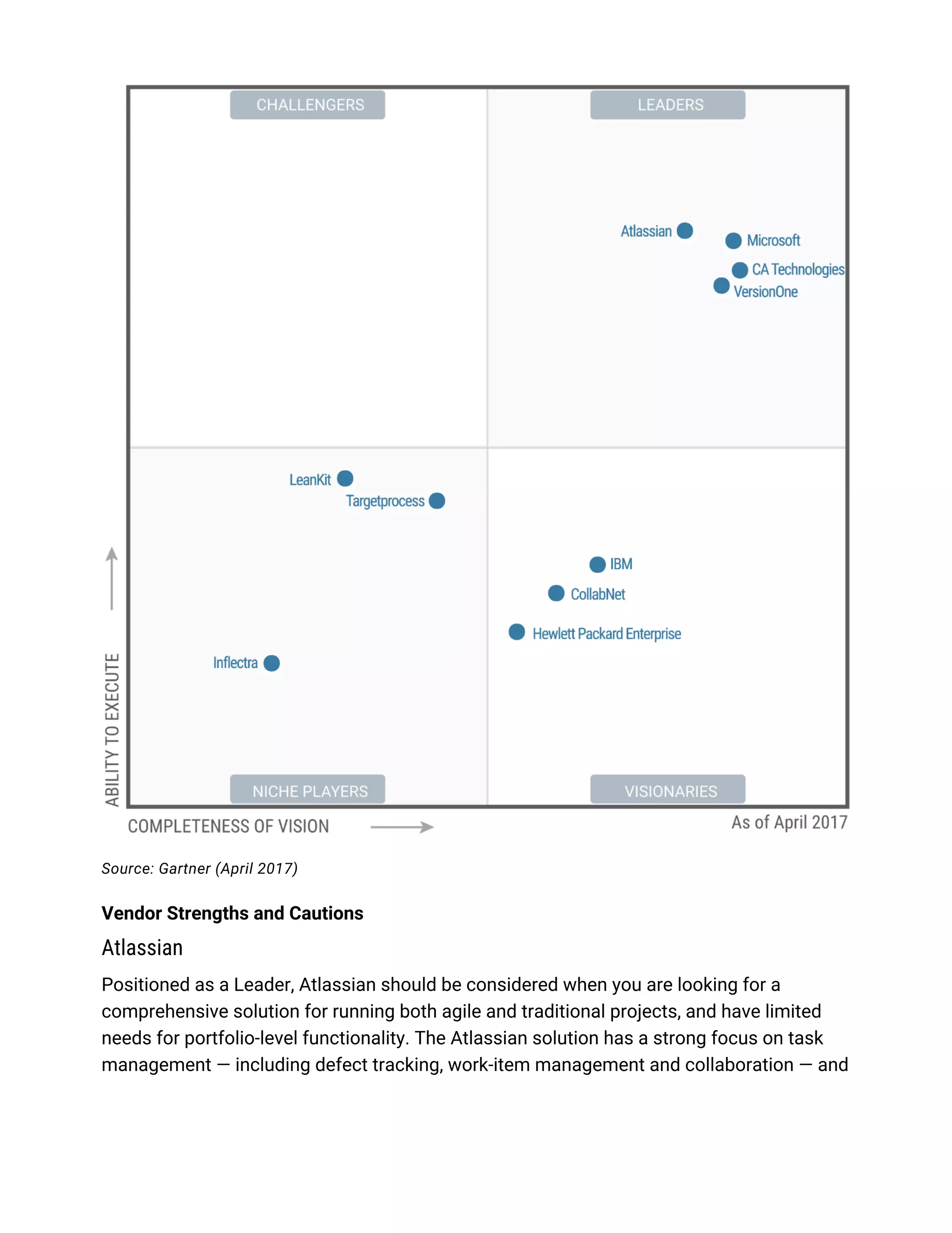 Magic Quadrant for Enterprise Agile Planning Tools Published: 27 April ...