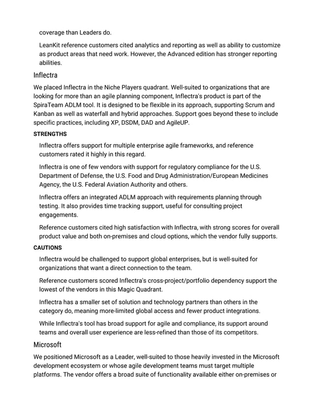 Magic Quadrant for Enterprise Agile Planning Tools Published: 27 April ...