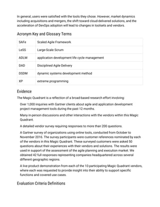 Magic Quadrant for Enterprise Agile Planning Tools Published: 27 April ...