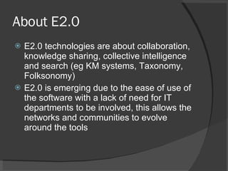 Enterprise 2.0, It\'s about the People, not the Technology | PPT