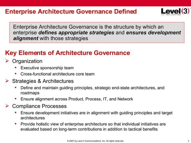 Enterprise Architecture Governance: A Framework for Successful Business ...