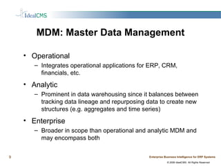 Enterprise Business Intelligence From Erp Systems V3 | PPT