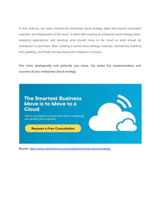 Enterprise Cloud Strategy - Facts, FAQs and Implementation Steps | PDF