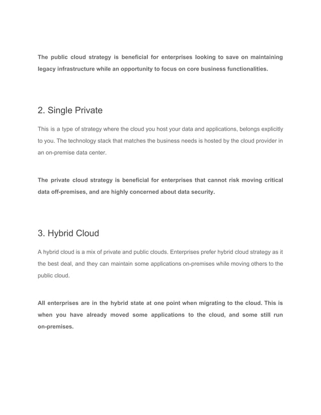 Enterprise Cloud Strategy - Facts, FAQs and Implementation Steps | PDF