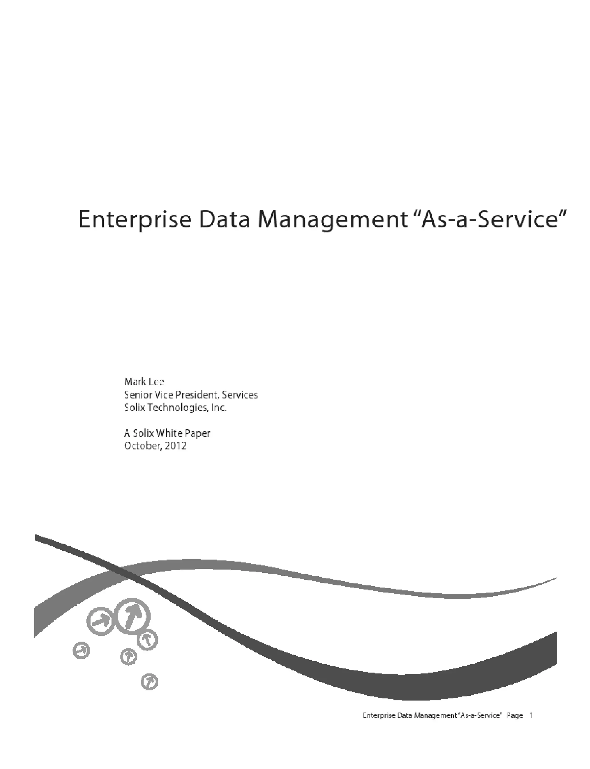 Enterprise data-management as-a-service | PPT | Databases | Computer Software and Applications
