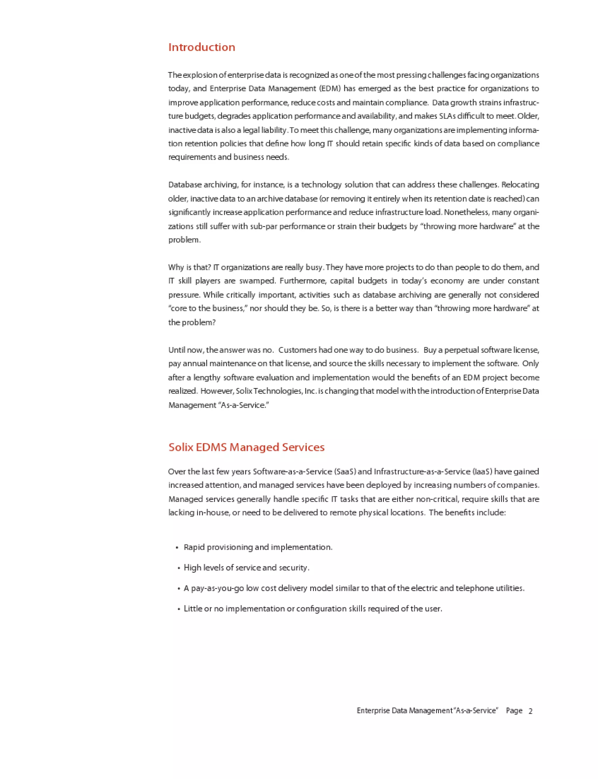 Enterprise data-management as-a-service | PPT