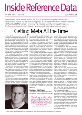 Enterprise Data Management | Getting Meta All The Time | PDF