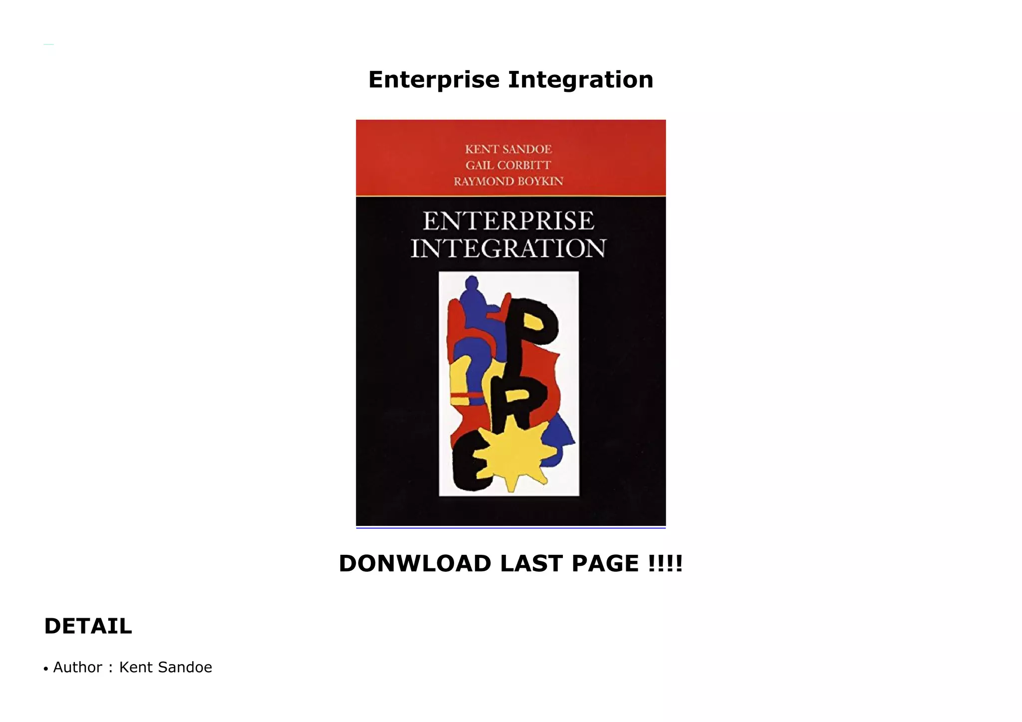 Enterprise Integration | PPT