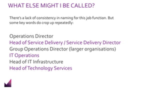 Introducing the Operations Director | PPTX