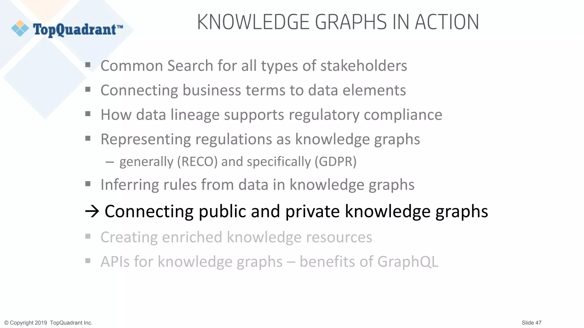 Enterprise Knowledge Graphs for Data Governance | PPT