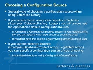 Enterprise Library 2.0 Core Architecture | PPT