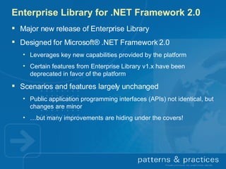 Enterprise Library 2.0 Core Architecture | PPT