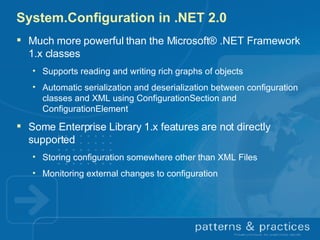 Enterprise Library 2.0 Core Architecture | PPT