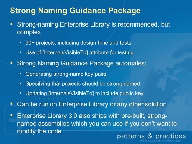 Enterprise Library 3.0 Overview | PPT