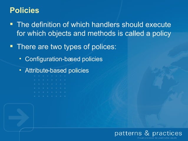 Enterprise Library 3.0 Policy Injection Applicatoin Block | PPT