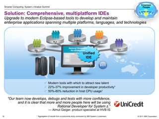 Enterprise modernization: improving the economics of mainframe and multi-platform application ...