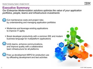 Enterprise modernization: improving the economics of mainframe and ...