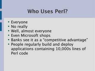 Enterprise Perl | PPT