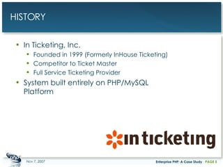 Enterprise PHP: A Case Study | PPT