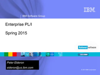 Enterprise PL1 - Peter Elderon | PPT