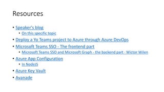 Develop enterprise-ready applications for Microsoft Teams | PPT