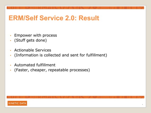 Enterprise Request Management (ERM) and Self Service 2.0 | PPT