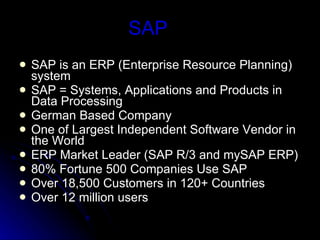 ERP, SAP | PPT