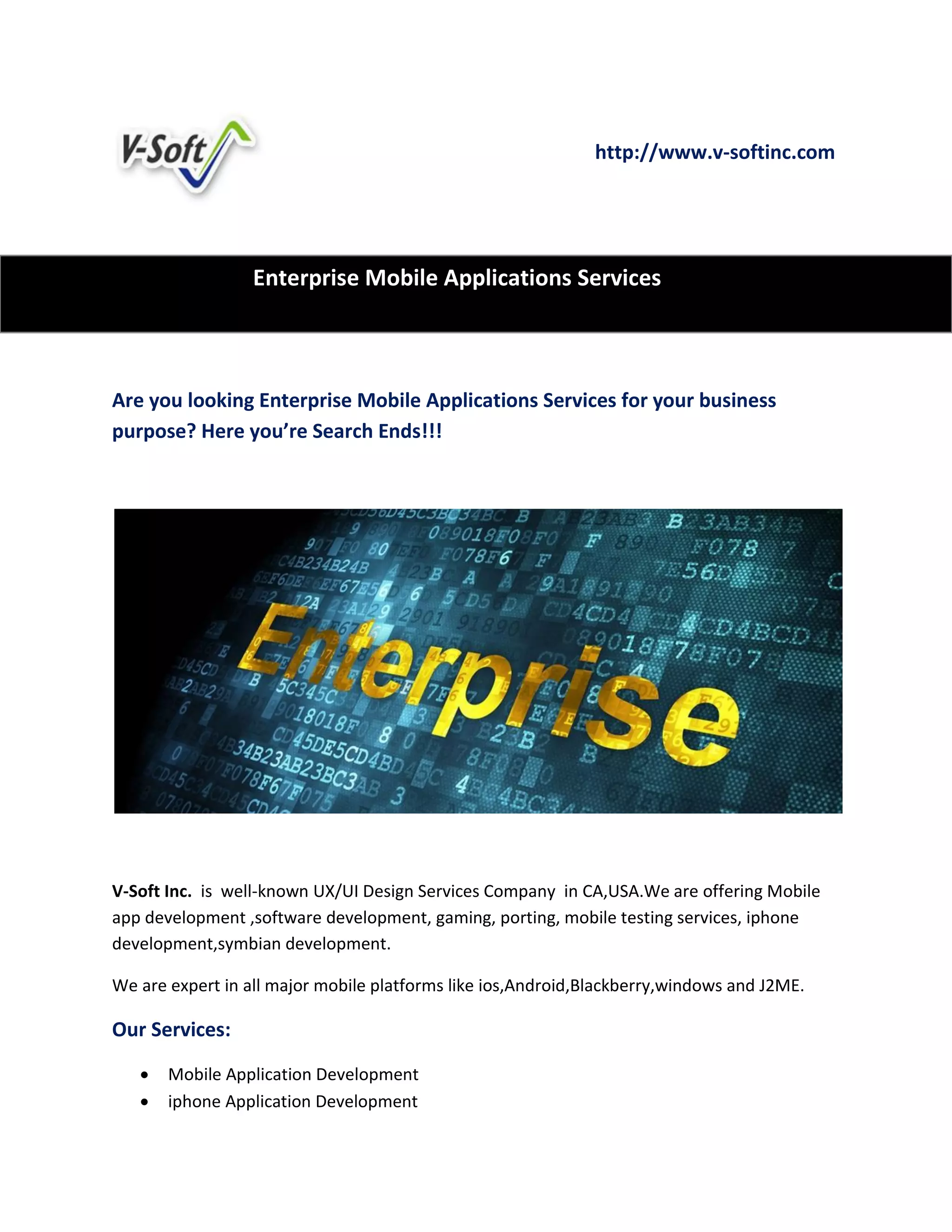 Enterprise services | PDF