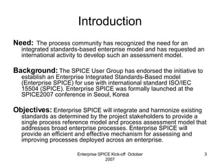 Enterprise Spice Kickoff Overview | PPT