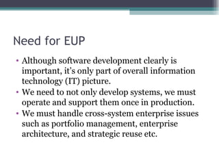 Enterprise Unified Process | PPT | Computer Software and Applications ...