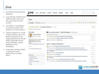 Enterprise 2.0 – adding a social layer to SharePoint | PPT