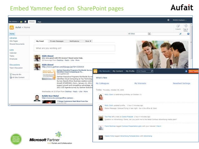 Enterprise 2.0 using sharepoint and yammer | PPT