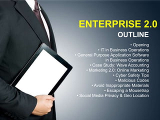 Enterprise 2.0 information technology for business | PPTX | Computing ...
