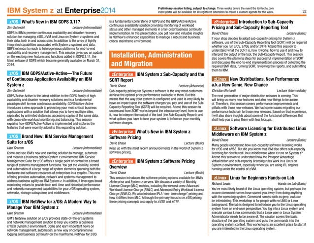 IBM Enterprise 2014 - Technical University Abstract Guide | PDF