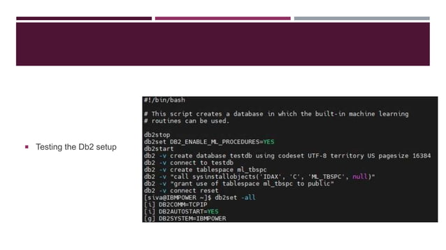 Enterprise AI using IBM DB2 | PPT