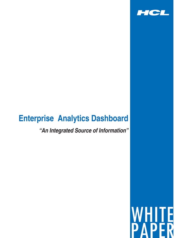 HCLT Whitepaper: Enterprise Analytic Dashboard | PDF | Computer Software and Applications ...