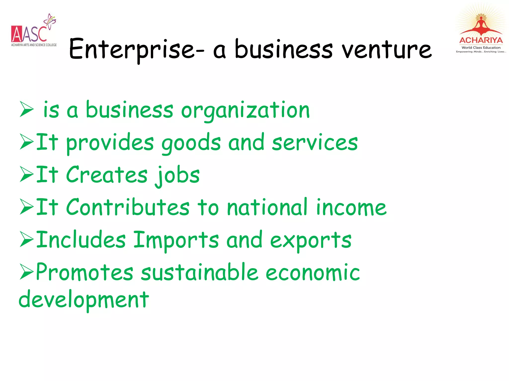 Enterprise and its types | PDF