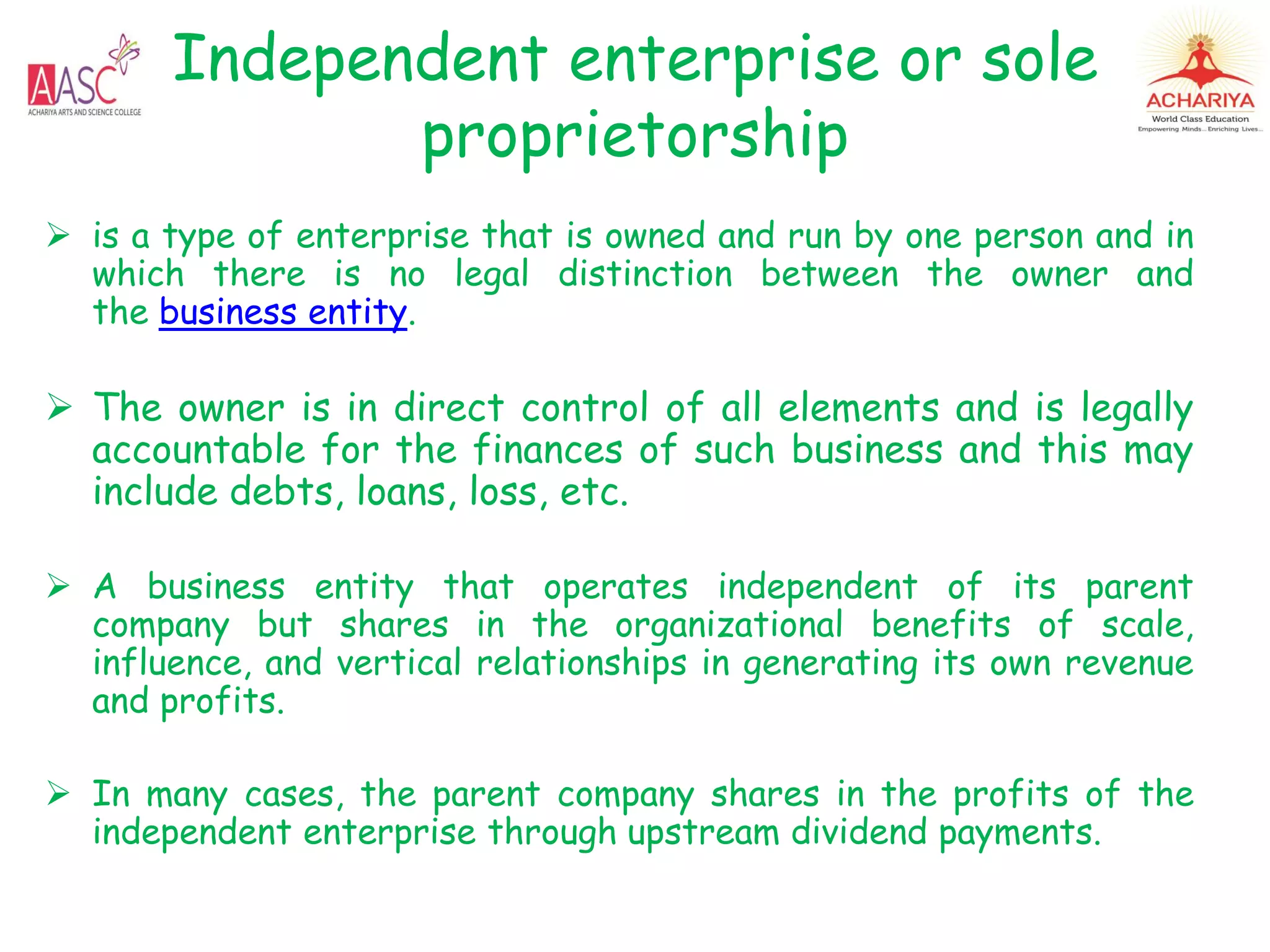 Enterprise and its types | PDF