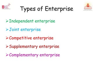 Enterprise and its types | PDF