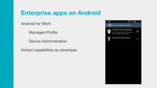 Infinum Android Talks #16 - Enterprise app development with Samsung by Blaz Solar, Kamino | PPT