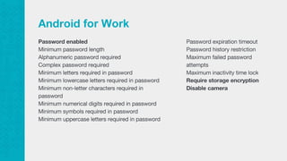Infinum Android Talks #16 - Enterprise app development with Samsung by Blaz Solar, Kamino | PPT