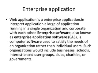 Enterprise application development | PPTX