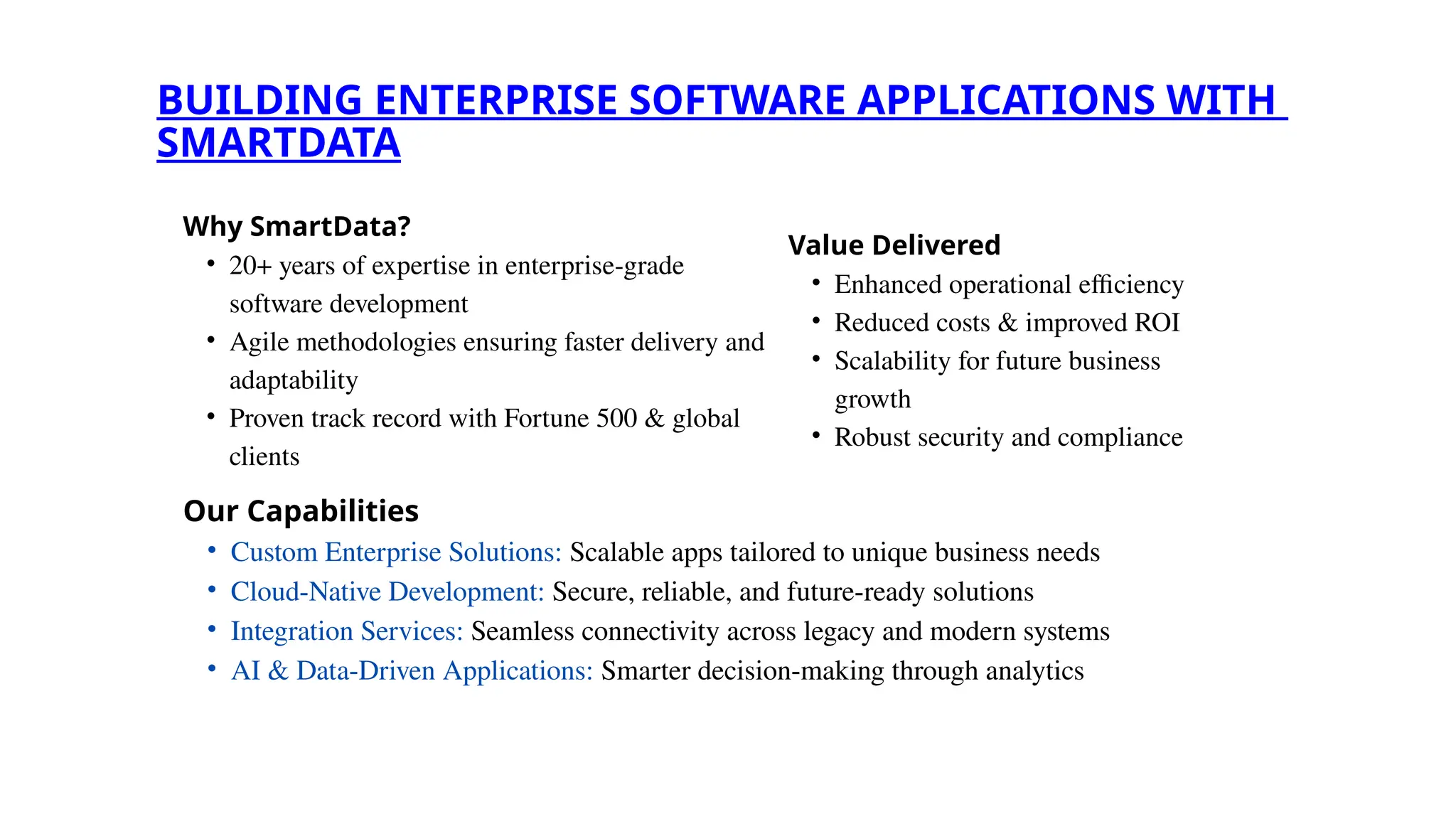 Building Enterprise Software Applications with SmartData | PPTX