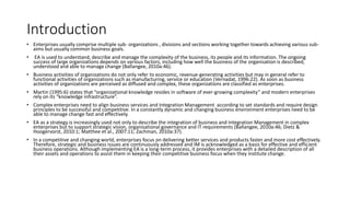 Enterprise architecrture & enterprise engineering | PPTX