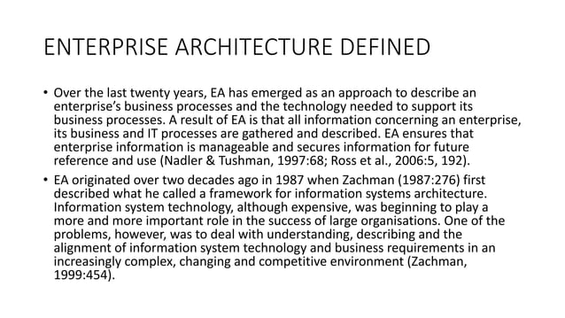 Enterprise architecrture & enterprise engineering | PPT